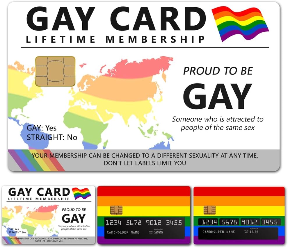 Amazon.com : Credit Card Sticker Skin - 4 Styles Gay Lifetime Membership Debit, Credit Card ...
