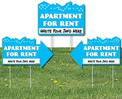 Amazon.com : Big Dot of Happiness Apartment for Rent - Yard Sign with ...