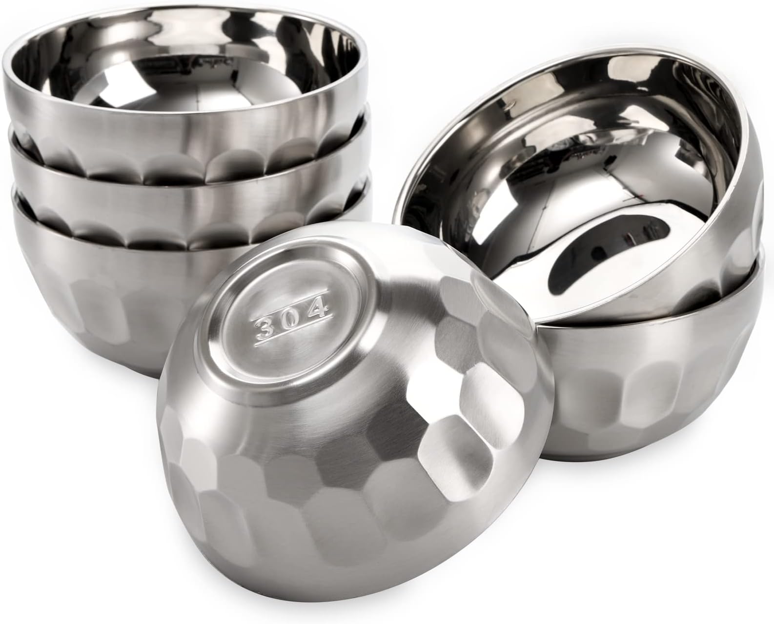 Amazon.com: WBJKZJD Stainless Steel Plates and Bowls Dinnerware Sets ...