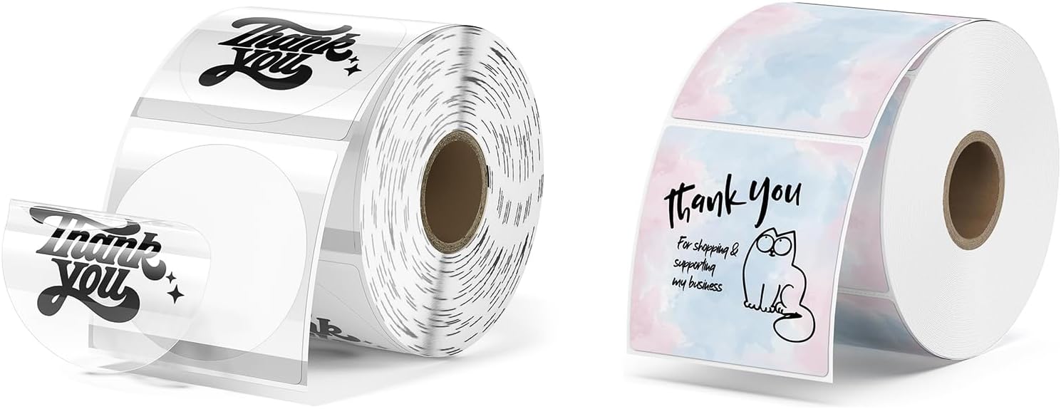 Amazon.com : MUNBYN 500 Labels Watercolor Thermal Label and 2 Inch 500 ...