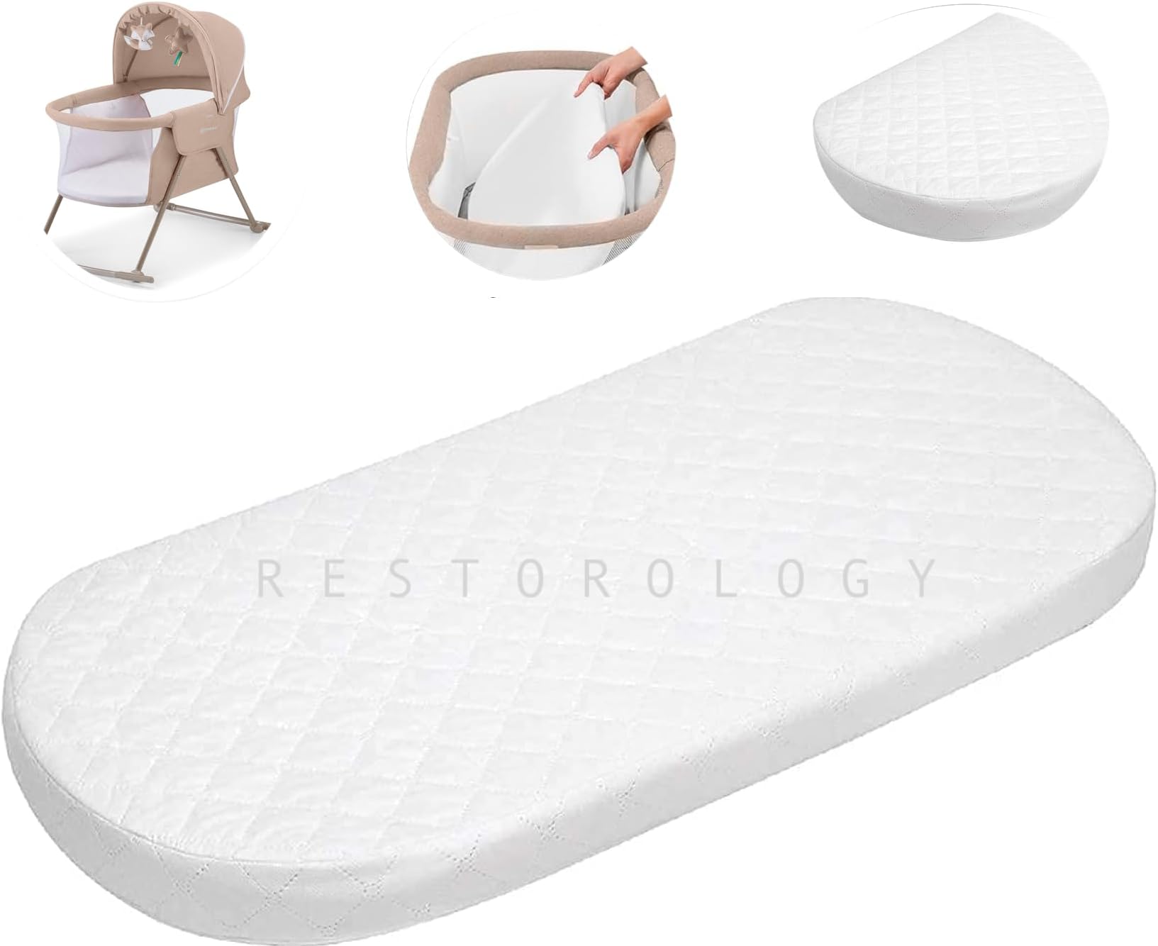 BUY ALL HERE Pram and Moses Basket Mattress – Fit to Kinderkraft (Baby ...