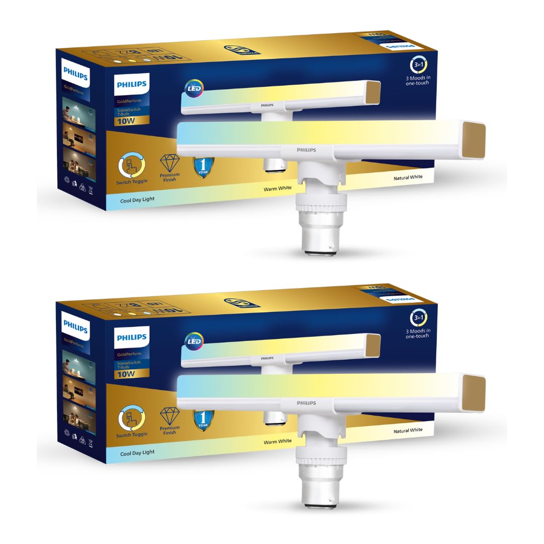 Buy PHILIPS 10W B22 LED T-Bulb | 3 Colors in 1 LED Bulb | Scene Switch ...