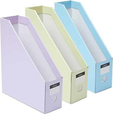 Amazon.com: Y YOMA Cardboard File Magazine Holder, Pastel Color, 6 Pack ...