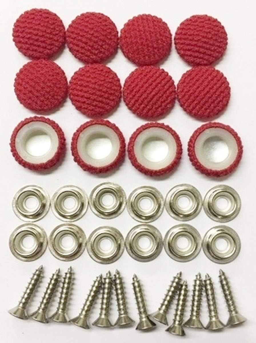 Amazon.com: Set of 12 Dura Snap Upholstery Buttons Bright Red Fabric ...