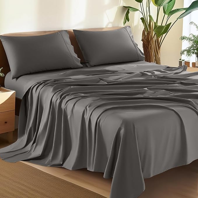 Amazon.com: Shilucheng 100% Cotton King Size Sheets Set - 1500 Thread ...