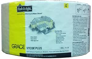 Grace 5003100 Vycor Plus Self-Adhered Flashing - 4 in. x 75 ft ...