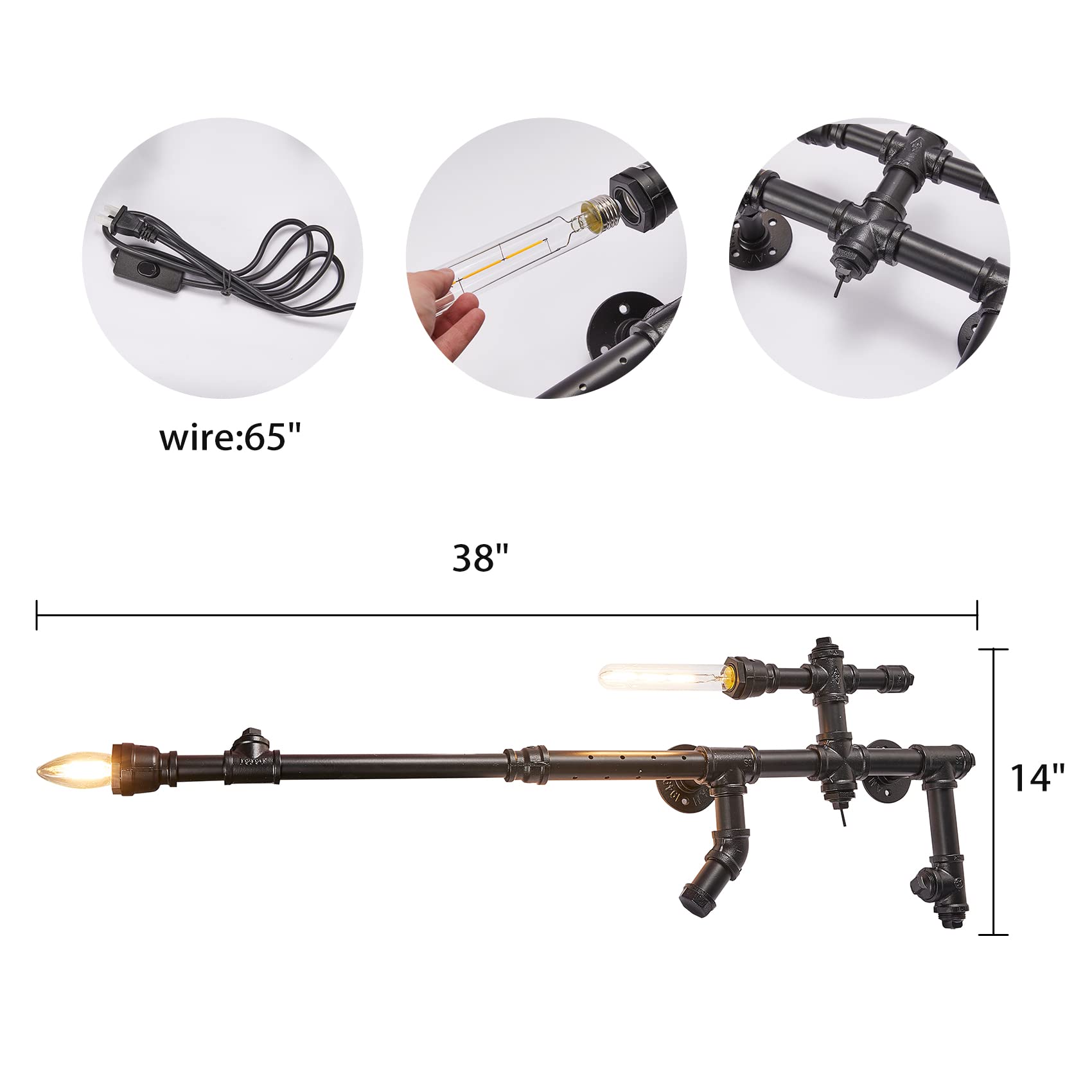 Snapklik.com : Industrial Pipe Gun Lamp Sniper Wall Art Display Pipe ...