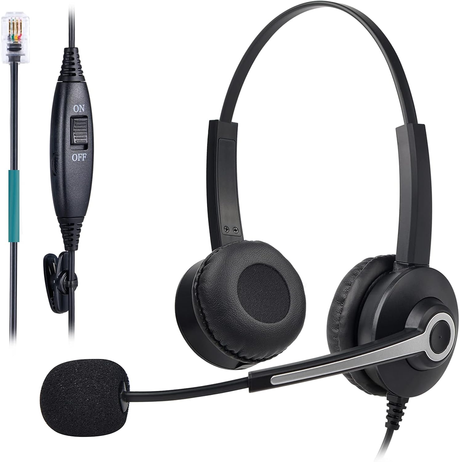 Amazon.com: Voistek Telephone Headset with Noise Cancelling Microphone ...