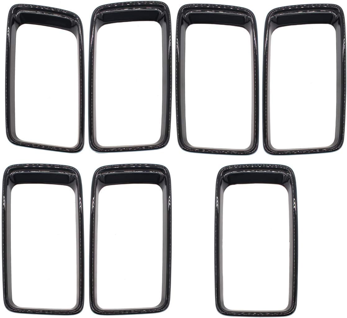Amazon.com: Gloss Black Grill Rings Rims Cover Grille Inserts ...