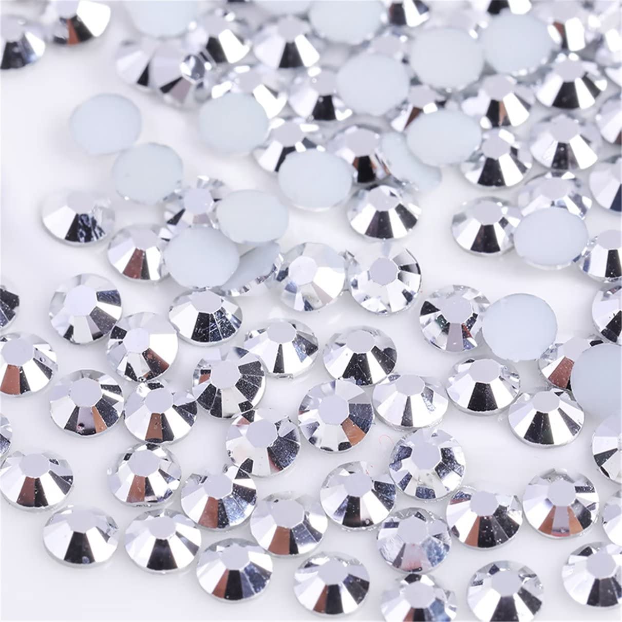 Amazon.com: 1000 Pieces SS20 5mm Flatback Rhinestones Clear Glass Round ...