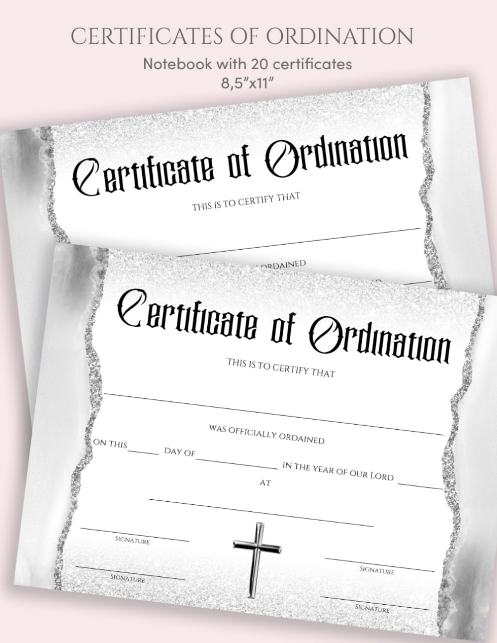 Amazon.com: Certificate of Ordination: Notebook with 20 Certificates of ...
