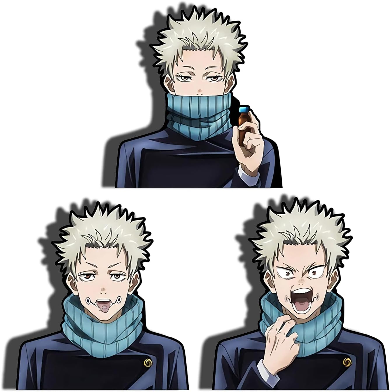 Amazon.com - COFELEKA 5.1'' 3Pcs for Toge Inumaki Anime Car Stickers ...