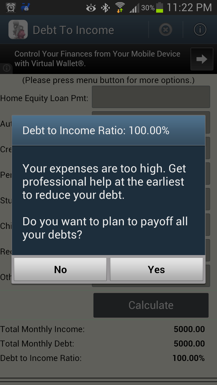 Debt to Income -DTI Calculator - App on Amazon Appstore