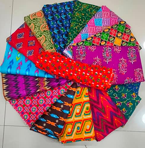 Kalamkari Multicolor Design Blouse Piece Material (1 Meter Each (100cm ...
