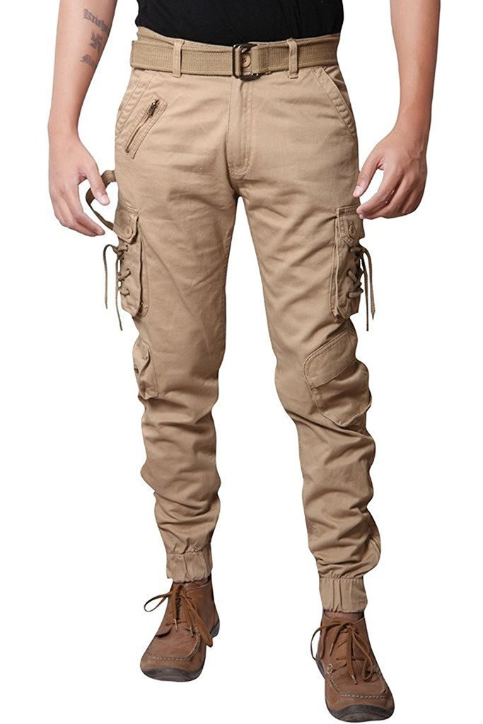 Buy Verticals Men's Cargos (plaindori2_Brown_34W x 38L) at Amazon.in