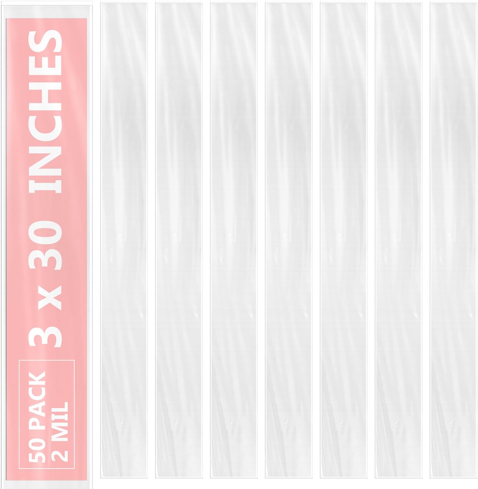 ULINE 25 Clear Poly Bags 4 x 36 Plastic Poster Sleeves Open Top ULINE ...