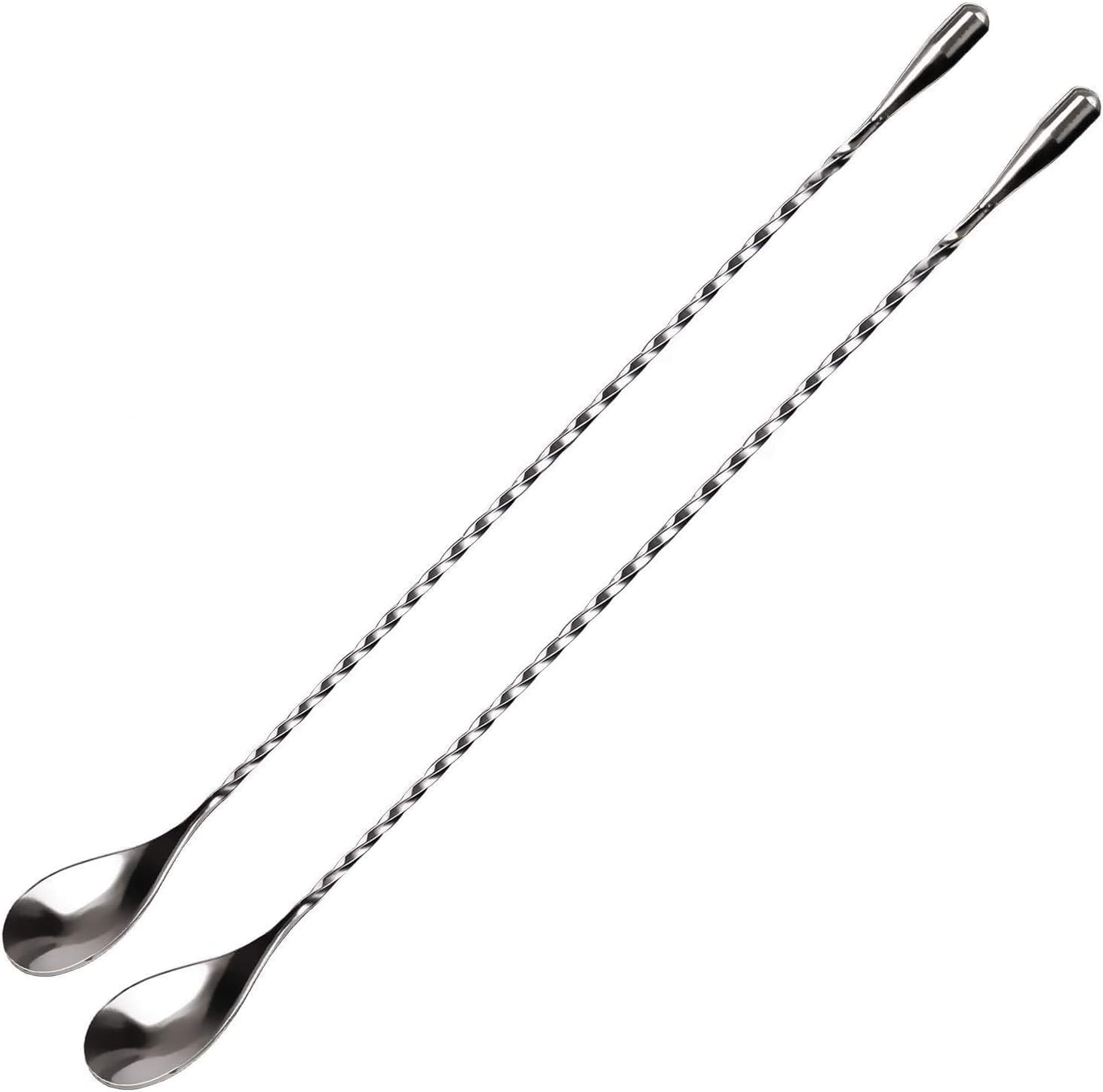 Amazon.com: Mixing Spoon Stainless Steel Set of 2 Professional Cocktail ...