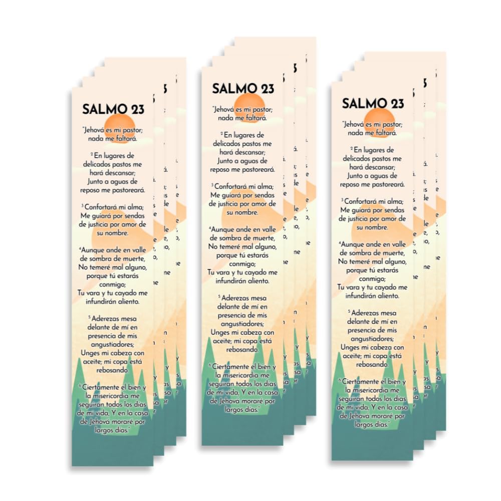 Amazon.com: Spanish Christian 8X2in. Bookmark with Bible Verse (Psalm ...
