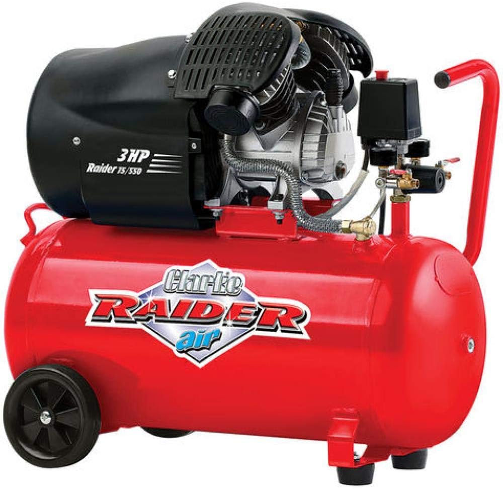 Clarke Raider 15/550 3HP 50LTR Compressor : Amazon.co.uk: DIY & Tools