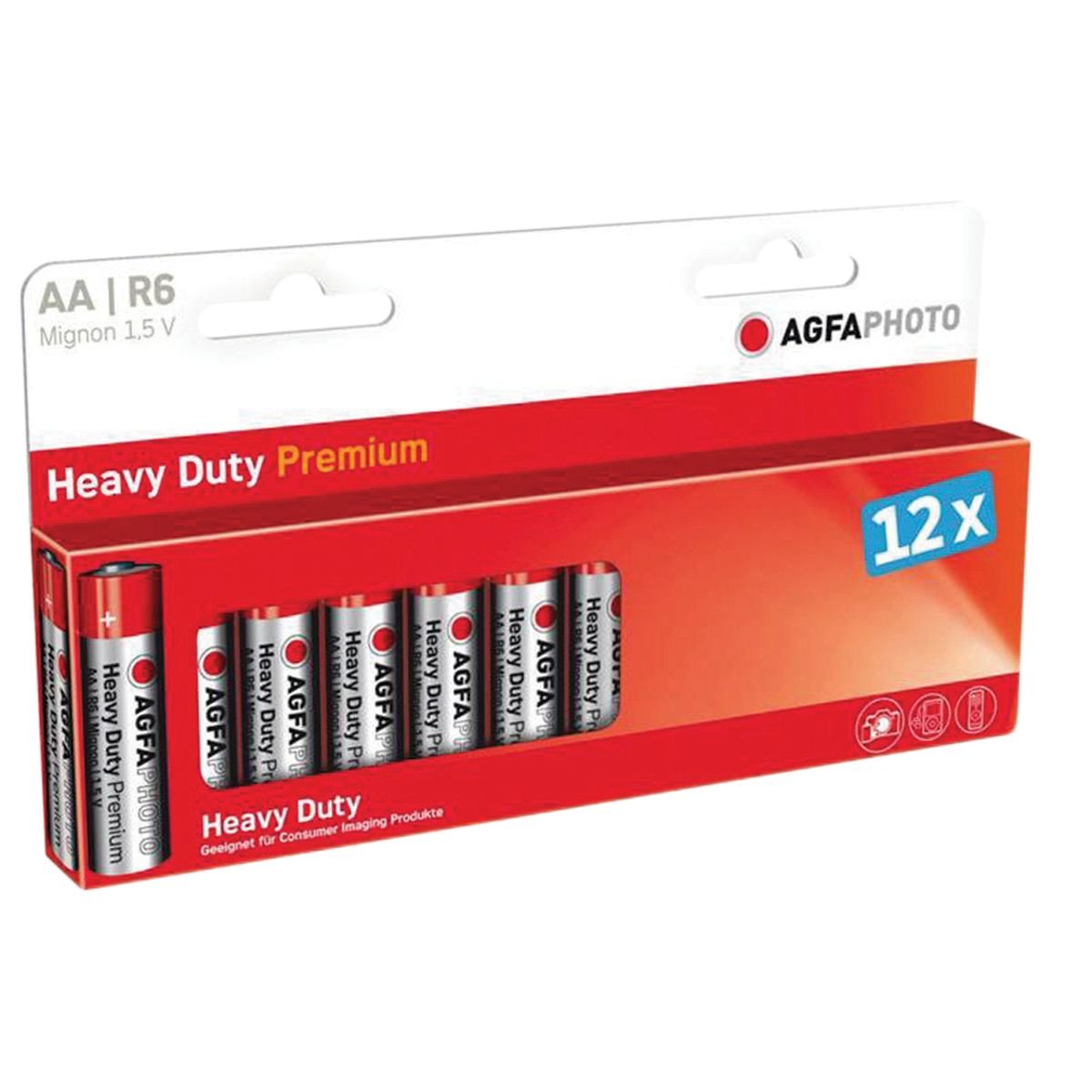AGFA PHOTO AA Zinc Chloride Battery. Pack of 12.: Amazon.co.uk ...