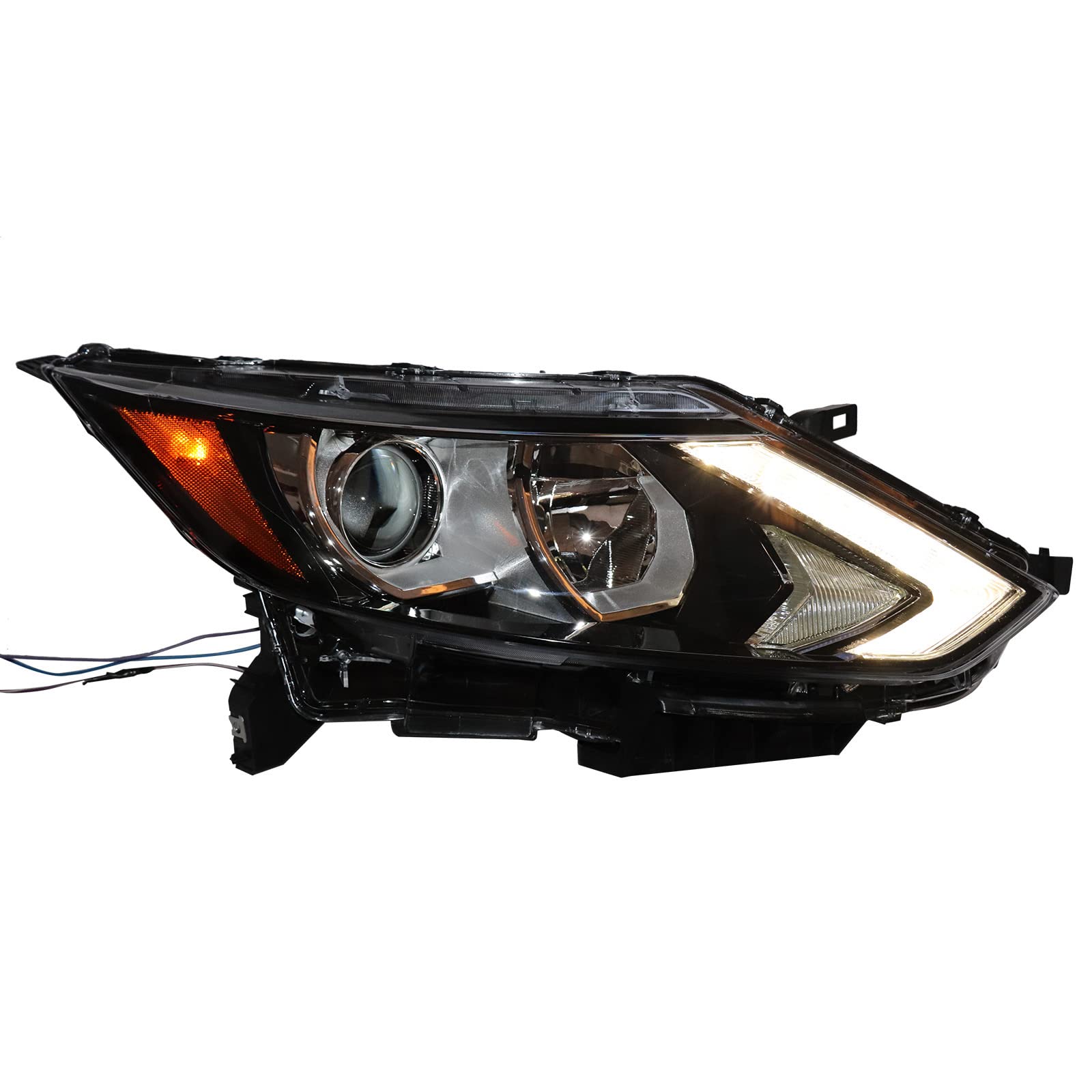 LOYALHEARTDY Halogen Headlight Assembly For 2017 2018 2019Nissan Rogue ...