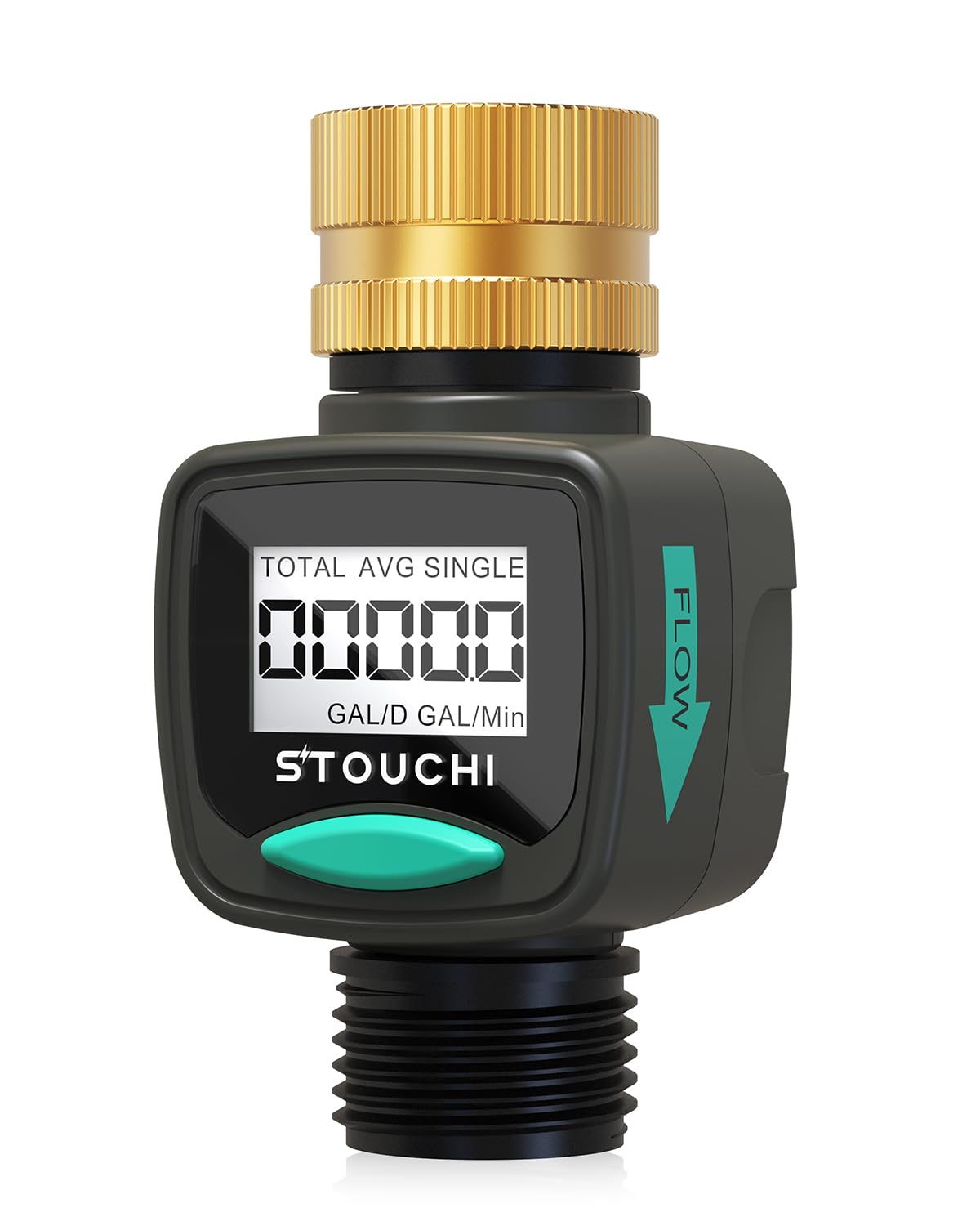 Amazon.com: Stouchi Water Flow Meter with Brass Inlet GPM for Garden ...