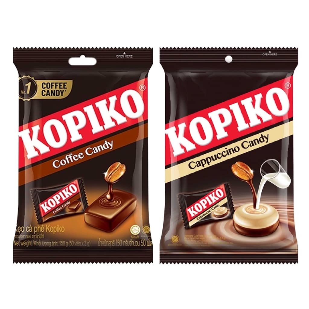 Kopiko Coffee Candy Variety Pack | Cappuccino (175 g) - Kaffee (175 g ...