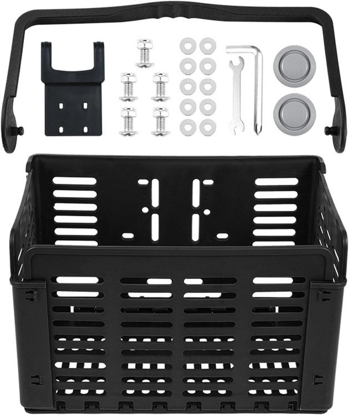 Bike Basket, Folding Bike Basket Kits Detachable Bike Handlebar, Front Bike Rack Easily ...