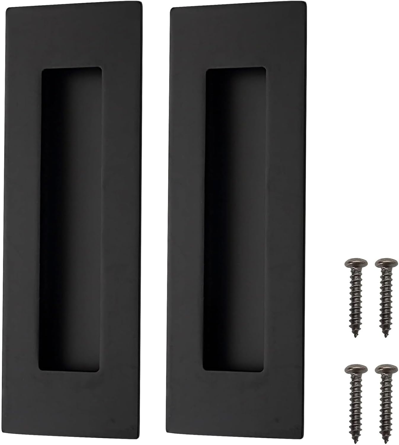 AIGRUT 2 PCS Flush Black Handles, Sliding Door Handles, Black Hidden ...