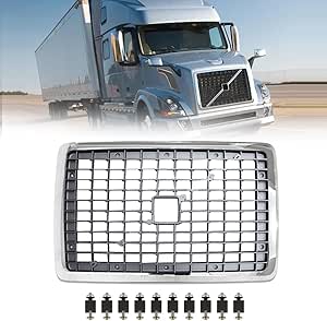 Amazon.com: Front Grill Compatible With 04-18 Volvo Vnl Semi Trucks W/O ...