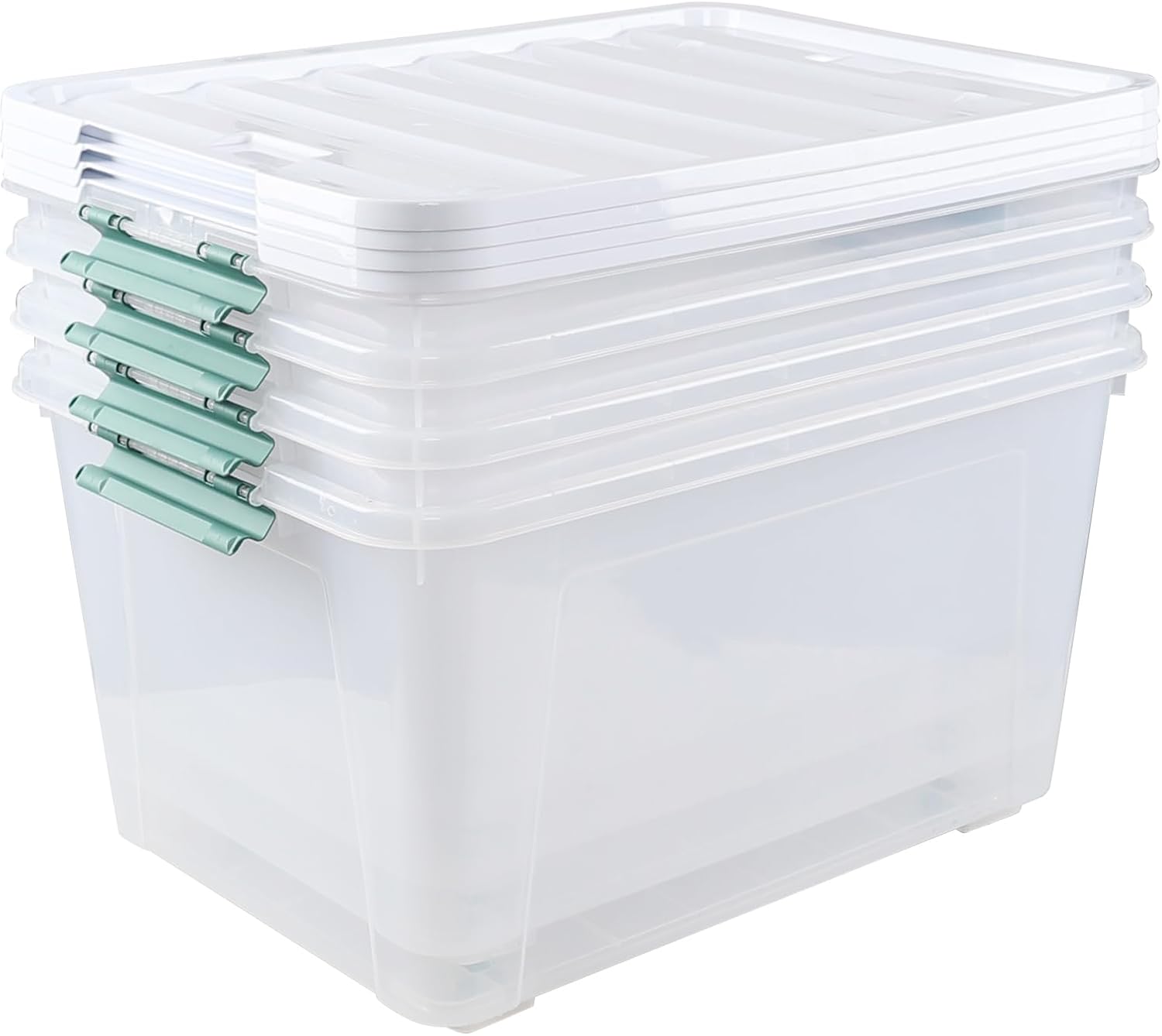 Amazon.com - Ysmiltion 85 Quart Plastic Clear Bins with Lids, Large ...