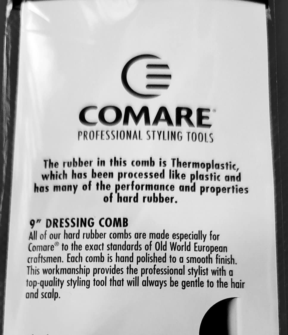 Amazon.com : Comare Hard Rubber Styling Dressing Comb, C333163, 9 Inch ...