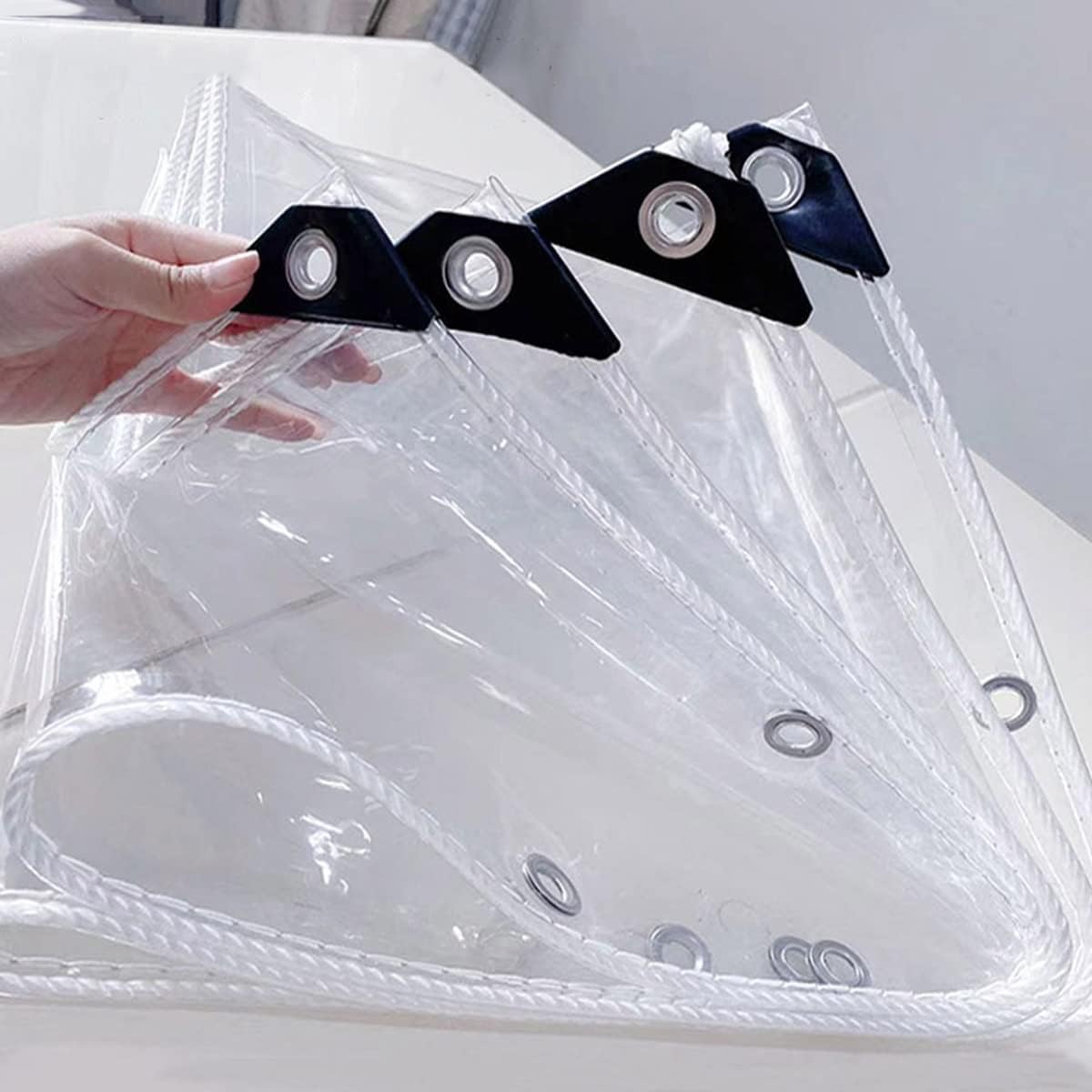 Amazon.co.jp: 透明PVCターポリン 雨よけシート 0.35mm 420g/m² 耐候性防水シート クリア 防水カバー 庭の家具用 防雨 タープ 0.5x0.5m,1.2x3m,2 ...