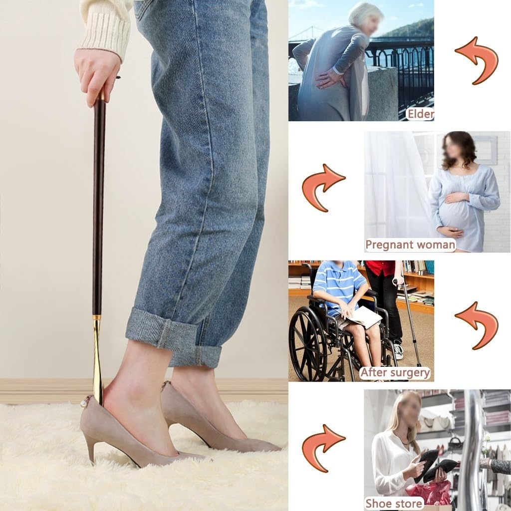 Long Handle For Seniors , Shoe Helper Portable Ergonomic Shoe Helper ...