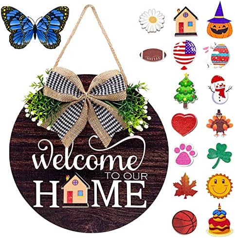 Amazon.com: EgticLive Interchangeable Welcome Sign for Front Door ...