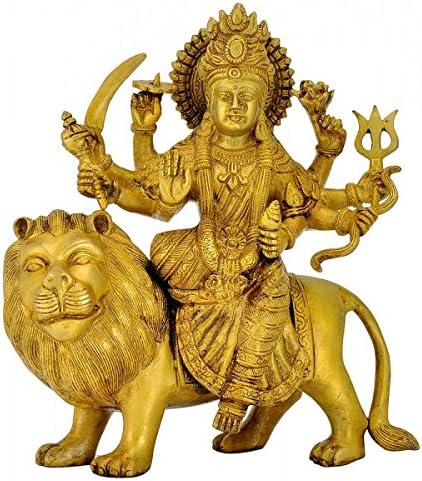 Gangesindia Ashtabhuja Maa Durga Brass Figurine : Amazon.ca: Home