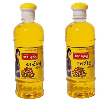 Buy Raj Khushbu Aritha Hair Oil 500ml Pack Of 2 Online at Low Prices in ...