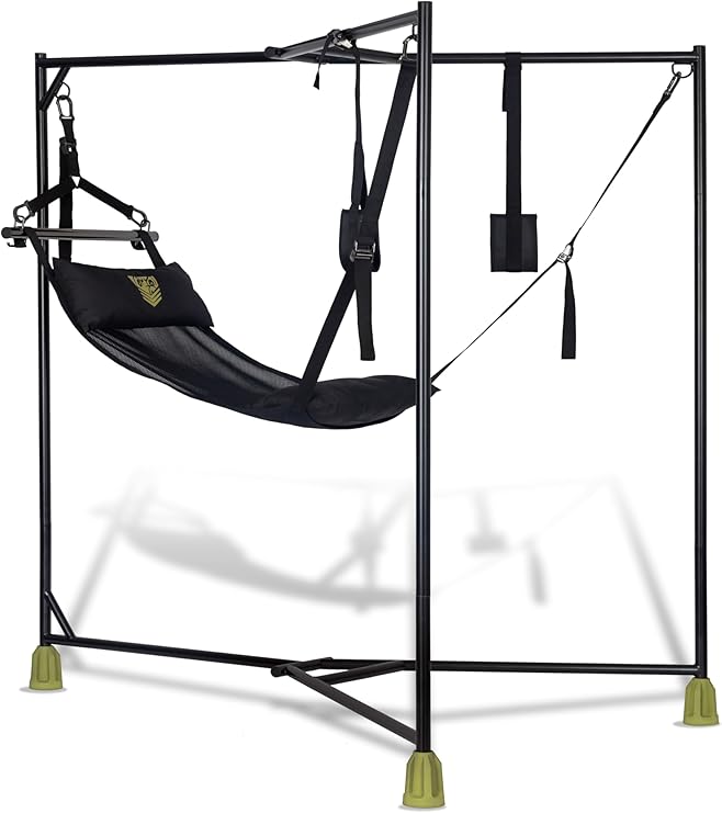 Amazon.com: Fort Troff Hammock Hangar - Tri-Leg Hammock w/ 2 Nylon Pillows, 2 Adjustable Leg ...