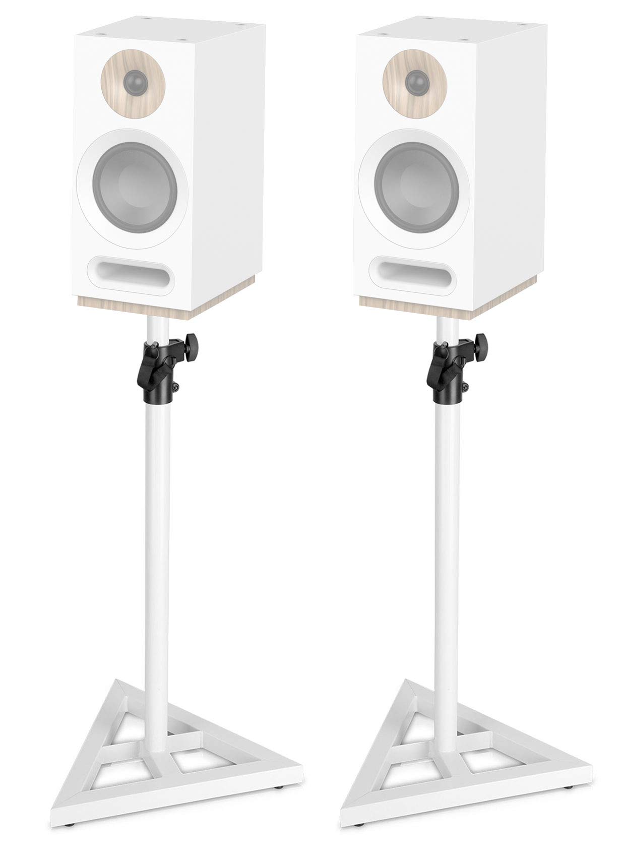 Buy Pair White Stands w/Adjustable Height For Jamo S 801 Bookshelf ...
