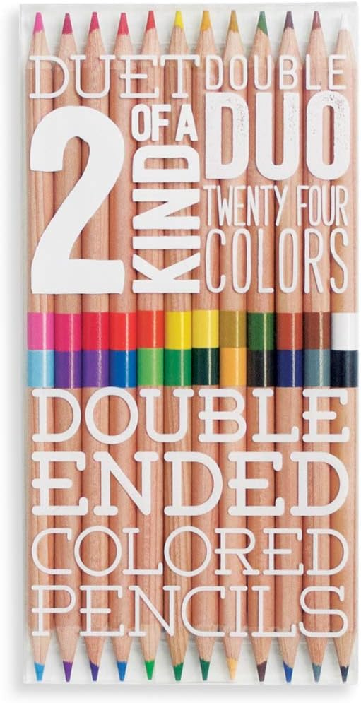 Amazon.com: Ooly Two of a Kind Double Ended Colored Pencils - Set of 12 ...