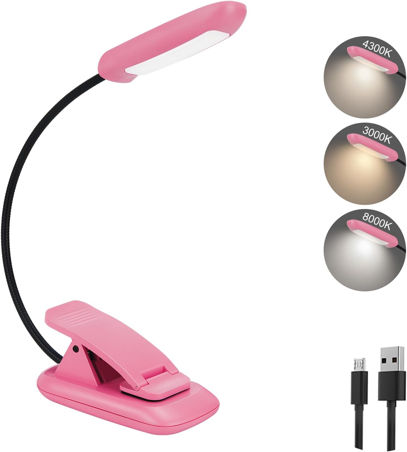 BIGMONAT Rechargeable Book Light for Reading in Bed,Reading Lamp with ...