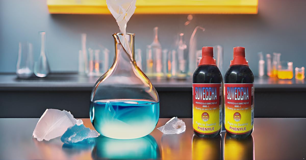 SUVECCHA Black Phenyle 450ml Powerful Antibacterial Cleaning Solution ...