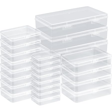 Amazon.com: LJY 28 Pieces Mixed Sizes Rectangular Empty Mini Plastic ...