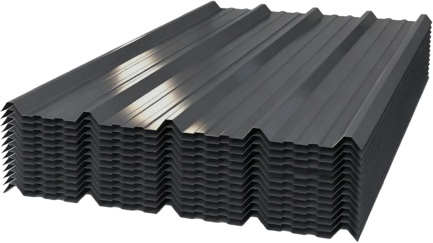 Extra-Wide Coverage Metal Roof Panels (62"x33") Corrugated Galvanized ...