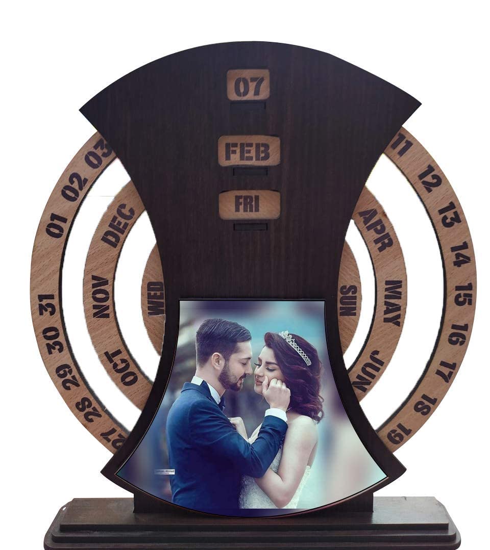 Fab2Classy Customised wooden Desk Calendar,Rotating Perpetual Calendar ...