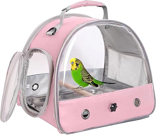 Amazon.com : Bird Travel Carrier, Portable Small Bird Parrot Parakeet ...