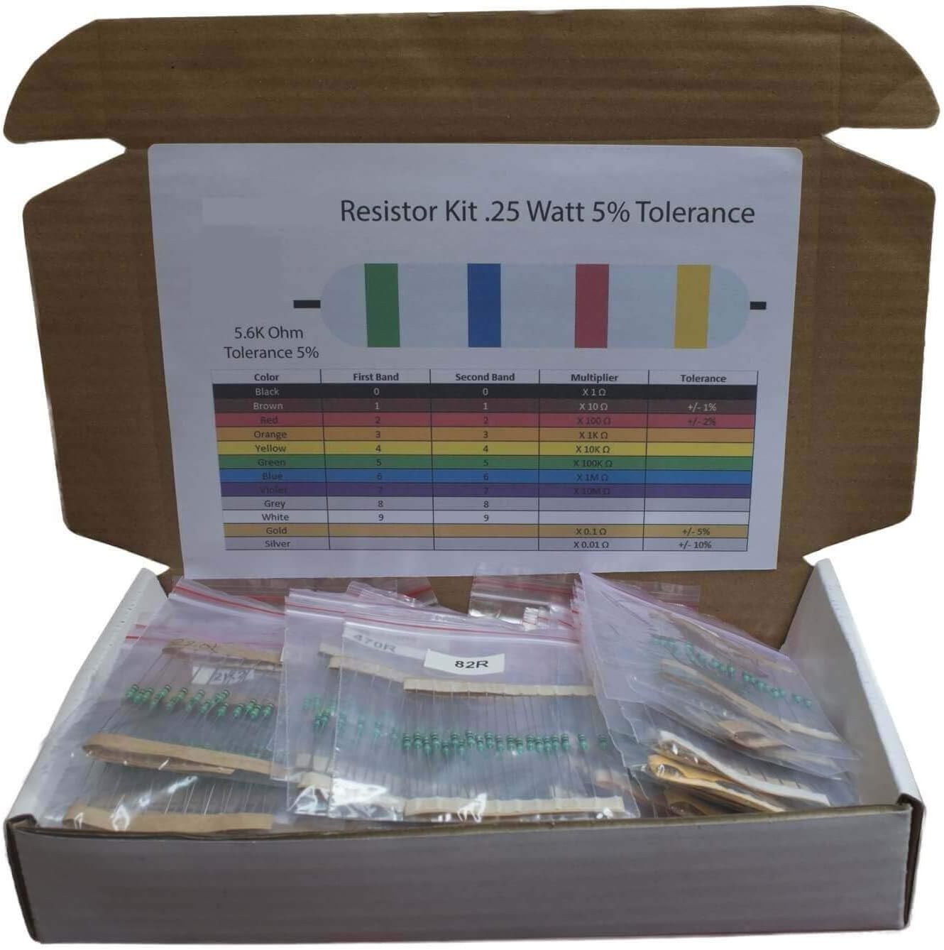 Resistor Box-Mix Resistor Pack-1/4 Watt-150 Pcs : Amazon.in: Industrial ...