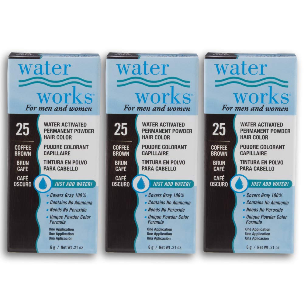 Amazon.com : Water Works Hair Color Powder, Coffee Brown – Permanent ...