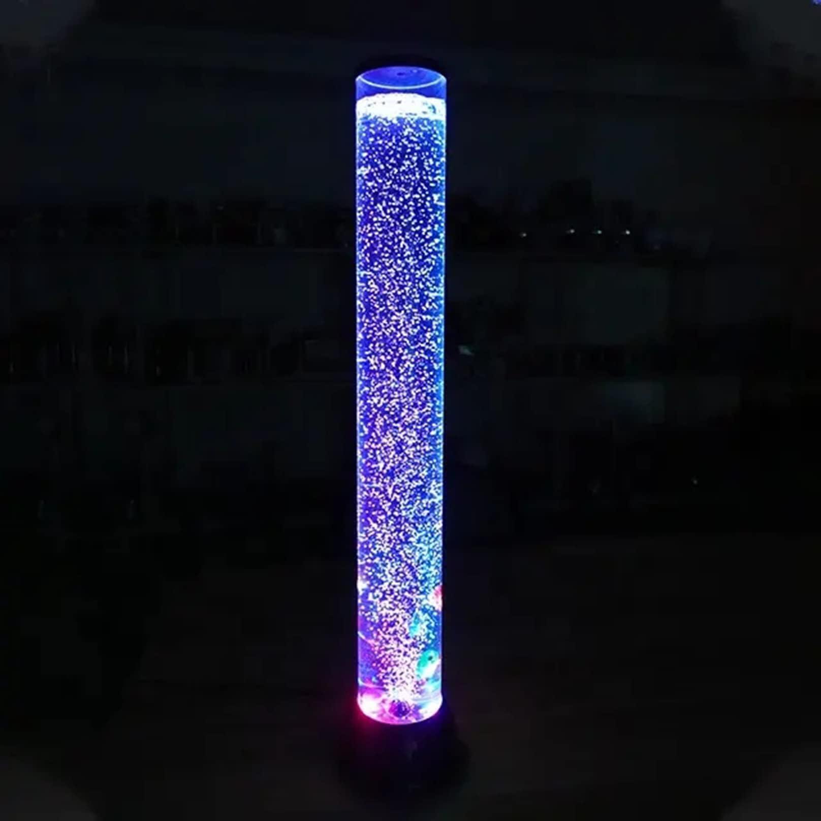 3Ft Led Water Bubble Fish Tube Floor Lamp with 7 Color Changing Night ...
