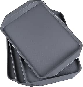Amazon.com | Waikhomes 4 Packs Fast Food Serving Tray, Plastic ...